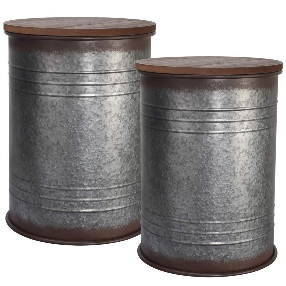 Urban Trends Collection: Metal Table Galvanized Finish Dark Gray ...