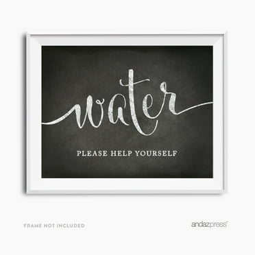 Water Rustic Wood Wedding Party Signs - Walmart.com