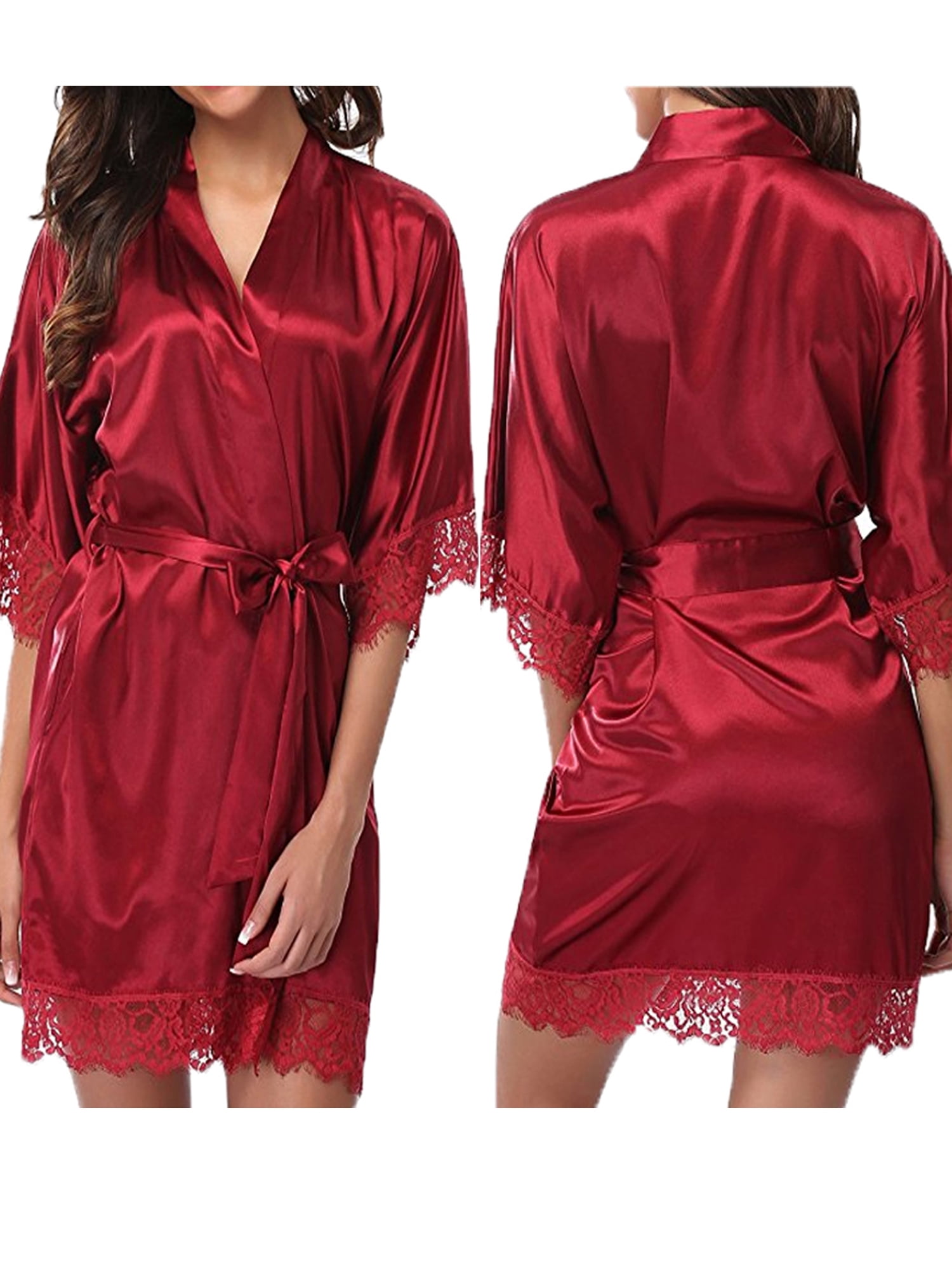 Women's Stylish Night Robes,Lace Smooth Robes, Bridesmaid Bridal Party ...