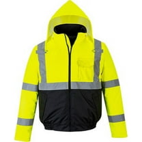 Portwest US363 Men's Waterproof Hi Vis Reflective Two-Tone Bomber ...