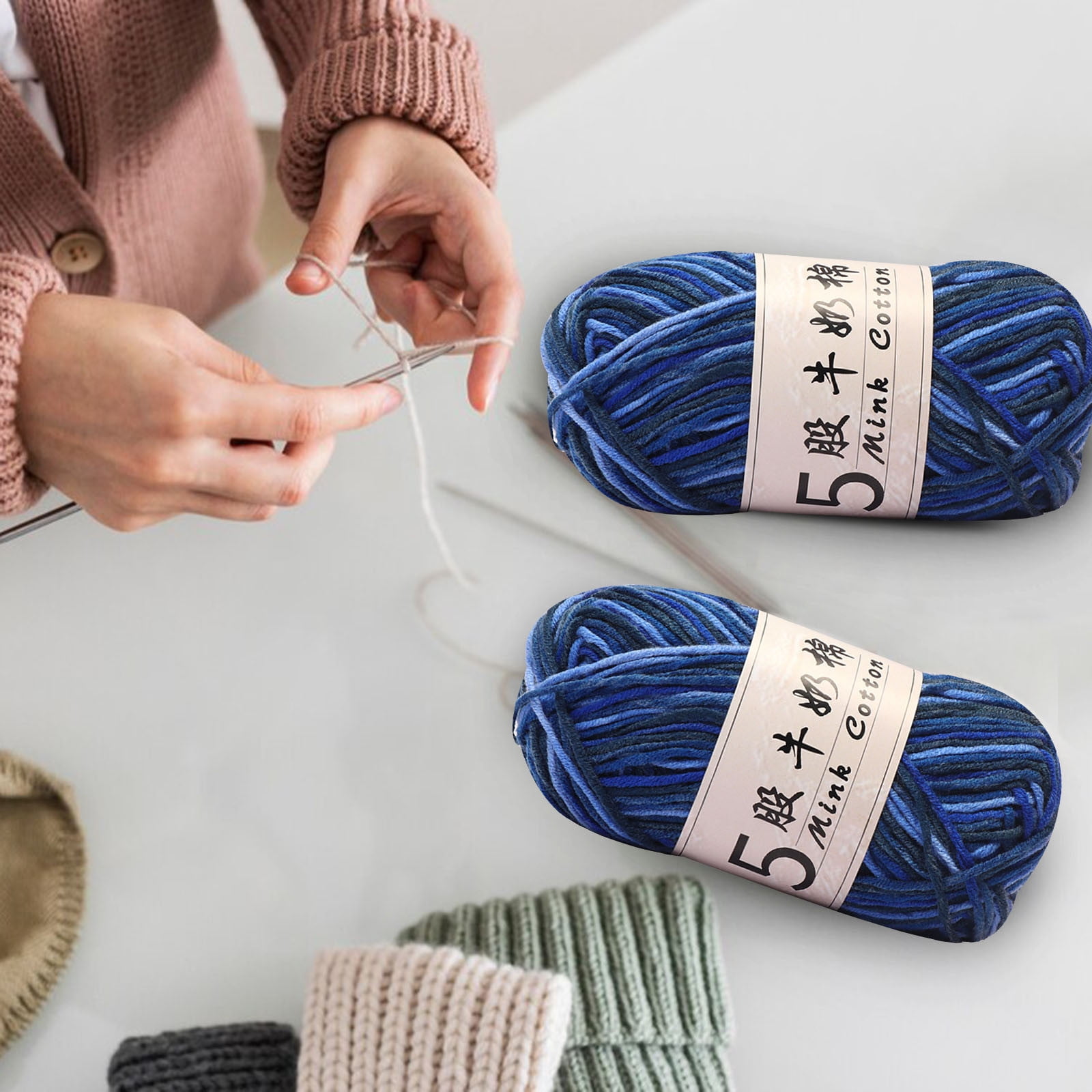 Click here for Rwvbm Five Strands Of Milk Cotton Gradient Hand-Wo... prices