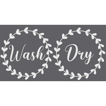 Laundry Wash and Dryer Decal - 10"x10" - Vinyl Washing Machine Decals ...