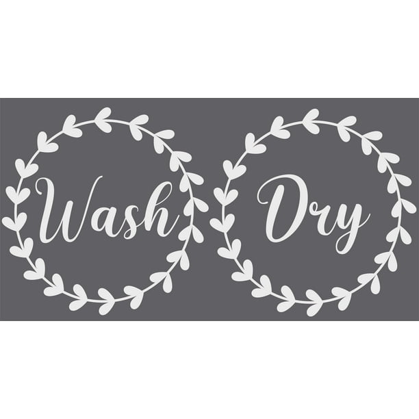 Wash and Dry Stickers for Laundry Machines Vinyl Decal - Washer and ...