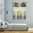 Birch Trees Path Kitchen Curtains Set for Windows, Nature Leaves Forest ...