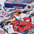Marvel Spiderman Boys Art Kit Stickers Markers and Crayons 150 Piece ...