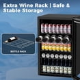TITTLA 150 Can Beverage Refrigerator with Glass Door,Extra Bottles Rack ...