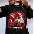 Indiana Football Helmet shirt| Crimson Red Splatter Distressed Design ...