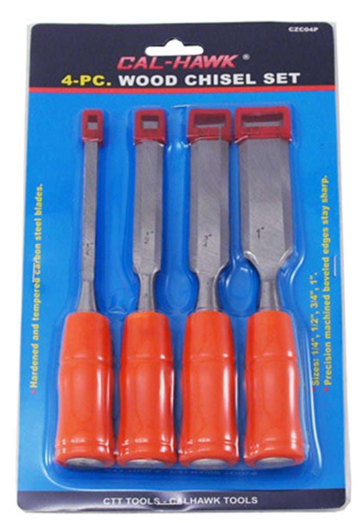 "Cal Hawk Tools 4-pc. Wood Chisel Set" - Walmart.com