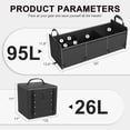 Car Trunk Organizer Bold Color Block, 95L Foldable Storage with 26L Ice ...