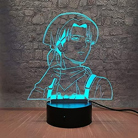 Levi Night Light Japan Classic Anime Captain Levi Ackerman 3d Led Desk ...