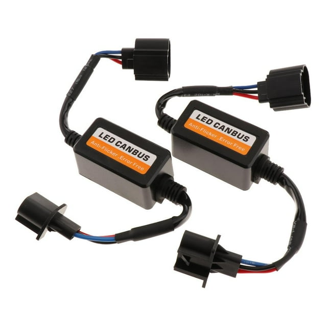 2 Pieces LED Conversion Headlight Error Free Anti Flickering Resistor ...