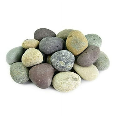 Mexican Beach Pebbles, Round River Rock Landscape Garden Stones 20 ...