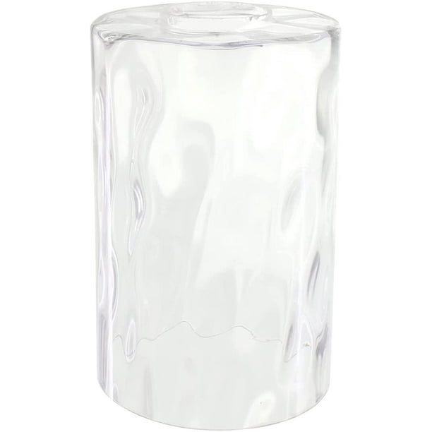 Cylinder Water Ripple Clear Glass Shade Replacement 1-5/8-Inch Fitter ...