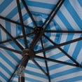 Safavieh Athens 9' Market Crank Striped Patio Umbrella, Blue/White ...