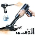 Black Compressed Air Duster, Handheld Car Vacuum Cleaner, 9000Pa Strong ...