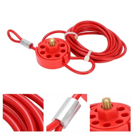 Rosvola Adjustable Cable Lockout 2meters Lockable Handle Stainless ...