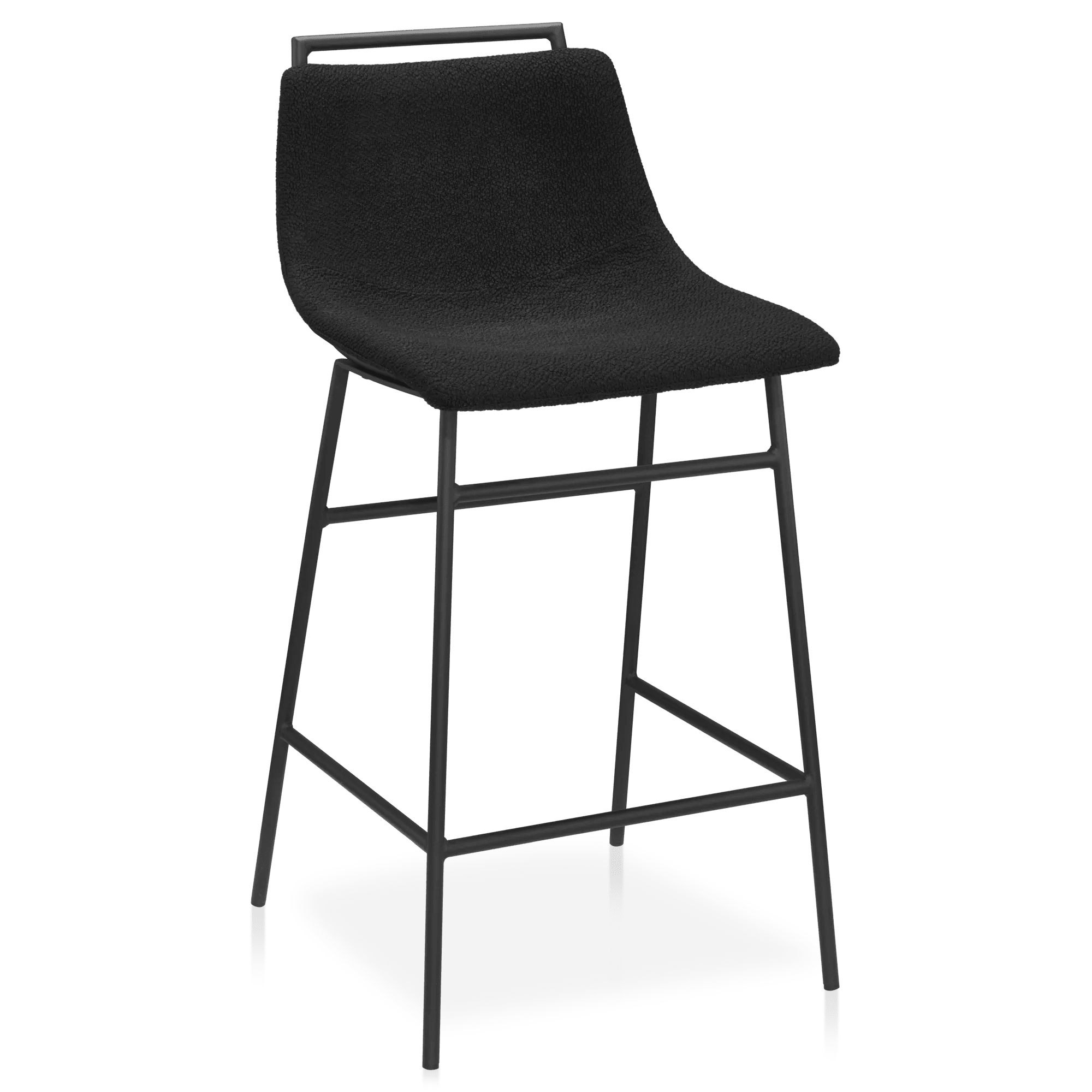 Click here for Bouclair Black Fabric And Metal Counter Stool prices