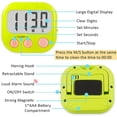 2 Pack Kitchen Timers, Loud Ring Digital Timers for Cooking, Magnetic ...