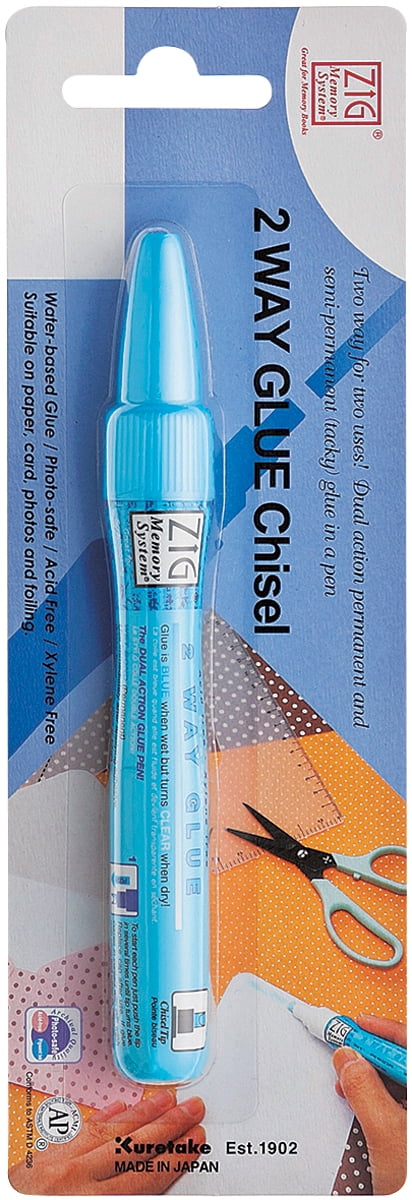 Zig 2-Way Glue Pen Carded Chisel Tip - Walmart.com
