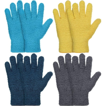 4 Pairs Microfiber Auto Dusting Cleaning Mittens Gloves Reusable ...