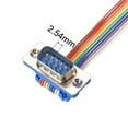 IDC Rainbow Wire Flat Ribbon Cable DB9 Male to DB9 Male Connector 2 ...