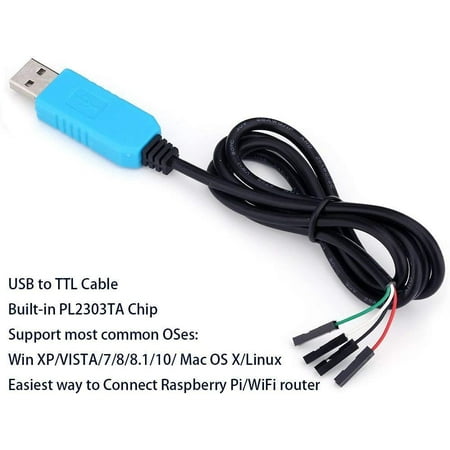 PL2303TA USB to TTL Serial Cable Debug Console Cable for Raspberry Pi 3 Pack | Walmart Canada
