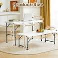 4FT Adjustable Height Plastic Folding Table, Portable Dining Table ...