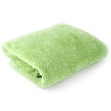 Luxury Collect Soft Fleece All-Season Throw/Bed Blanket Light Green 150 ...