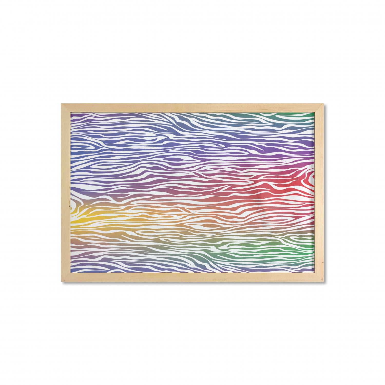 Zebra Print Wall Art with Frame, Abstract Zebra Skin Pattern Geometric ...