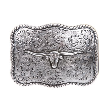 Rectangular Western Belt Buckle with Turquoise Stone - Walmart.com