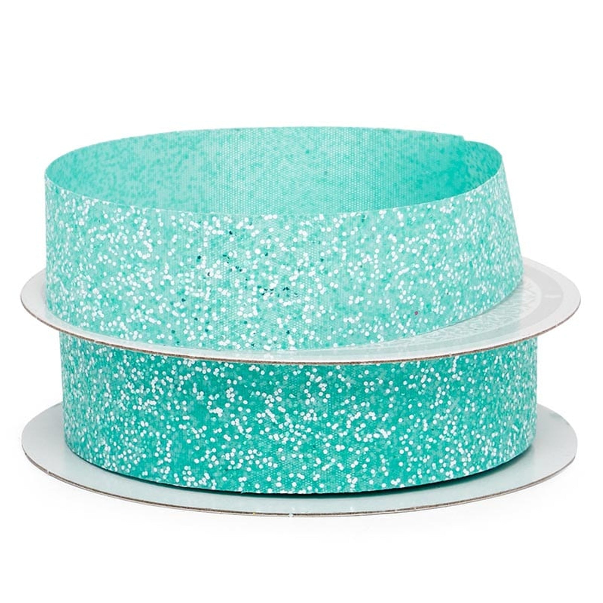Ribbon 7/8 Wide Aqua Blue Sparkling Glitter Poly Ribbon 10 Yards Cord ...