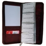 Genuine Leather Mens Zip Around Office Multi Business Credit Card ...