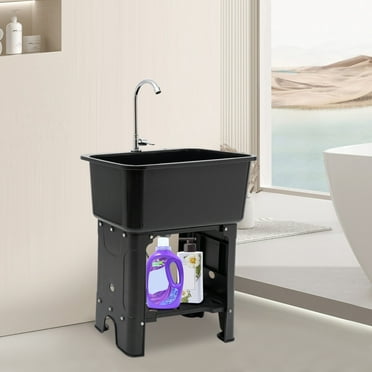 Autrinix Freestanding Portable Kitchen Sink with Hot & Cold Water ...