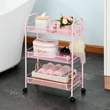KINGRACK 3 Tier Rolling Cart Organizer, Mesh Utility Cart with Wheels ...