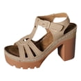 Pandaie Platform High Heels Women Open Toe Ankle Strap Bridal Party ...