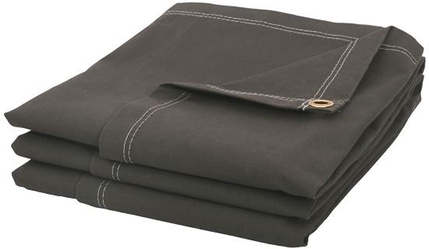 Tarps Now 18 Mil Fire Retardent Canvas Tarp with Brass Grommets- Dark ...