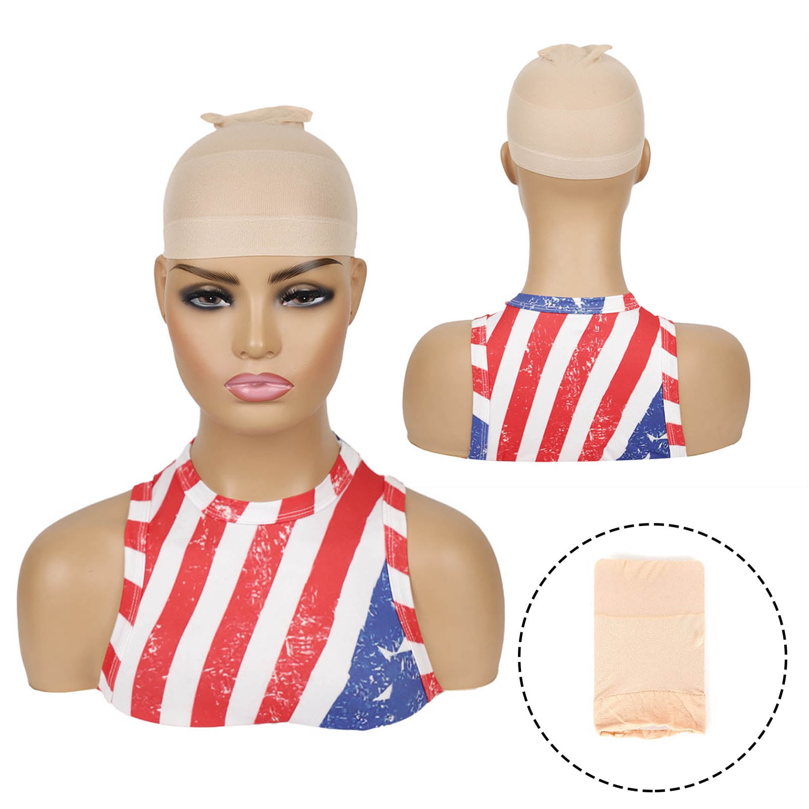 Kripyery 2Pcs/Set Wig Cover High Elasticity Wrap Easily Excellent ...