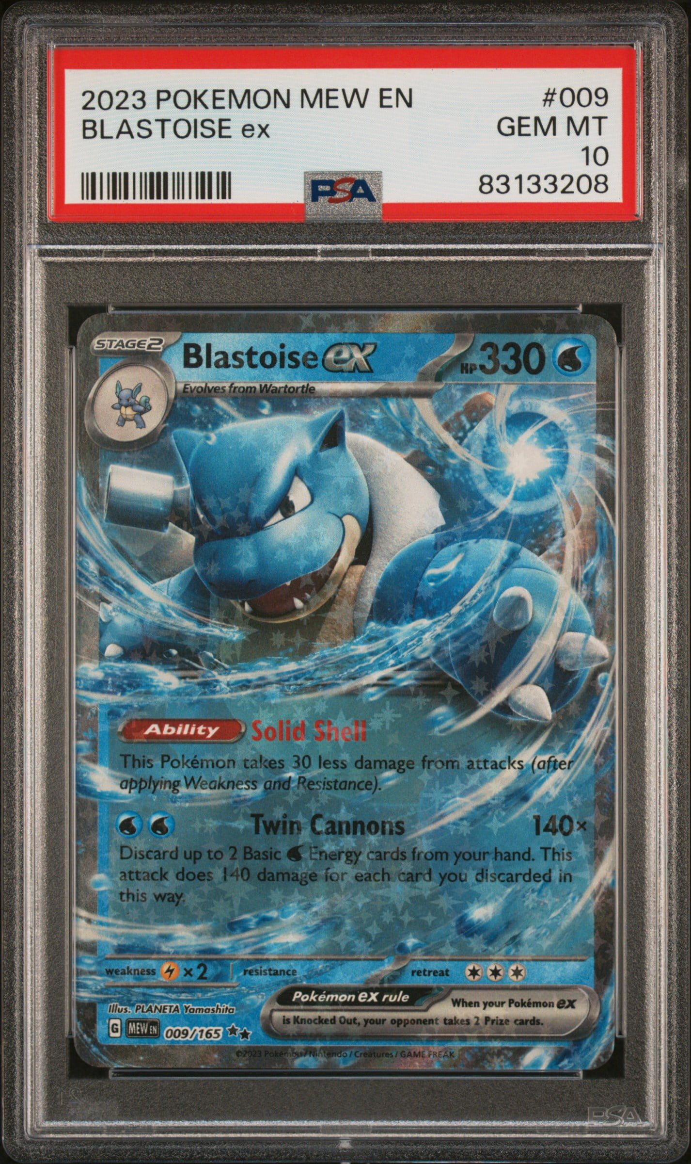 Pokemon 151 Blastoise EX Holo Double Rare PSA 10 #009 - Walmart.com