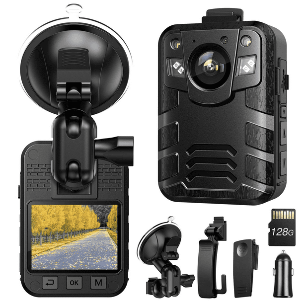 Losfom 2K Police Body Camera with Audio & Night Vision, 1440P 2-in-1 ...