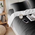 Art Black Duvet Cover Set Full Size, Deep Black Gray Ombre Vintage ...