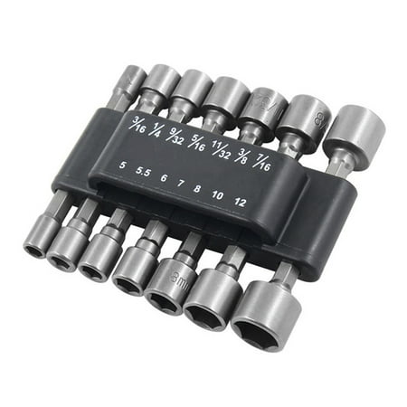 SICED 14 Pieces Hex Socket Wrench Adapter for Nuts, Screwdriver Insert ...