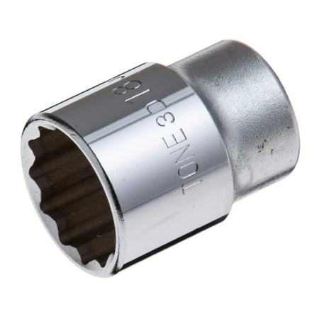 TONE socket (12 angles) HP3D-18 insertion angle 9.5mm (3/8") width across flats 18mm | Walmart ...
