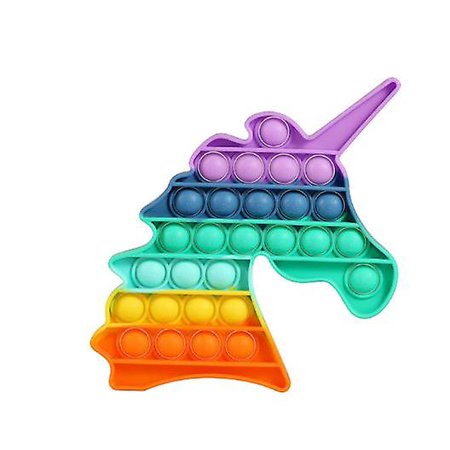 Unicorn Push Pop Pop Bubble Sensory Fidget Toy,stress Reliever Silicone ...
