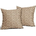 Brown Cream Dots Pillow Covers 18x18 Set of 2 Boho Design Polka Dot ...