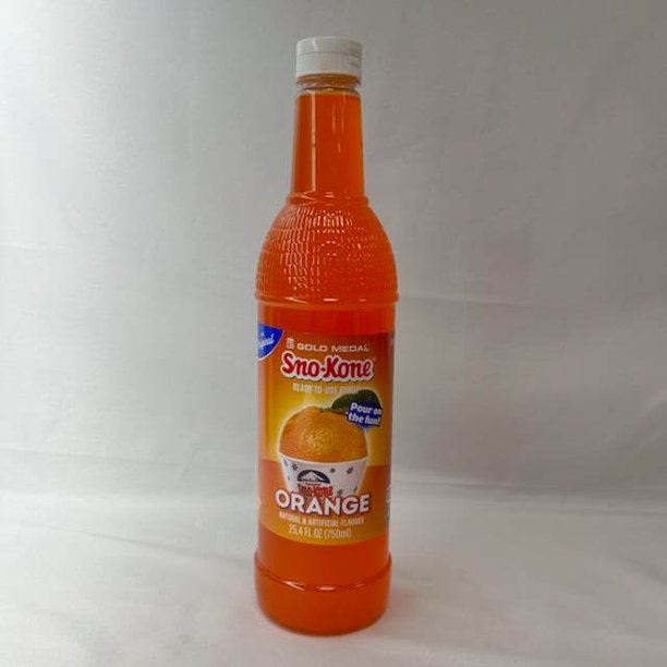 Orange Snow Cone Syrup (25 oz) - Sno-Treat Snow Cone Syrups for Shaved ...