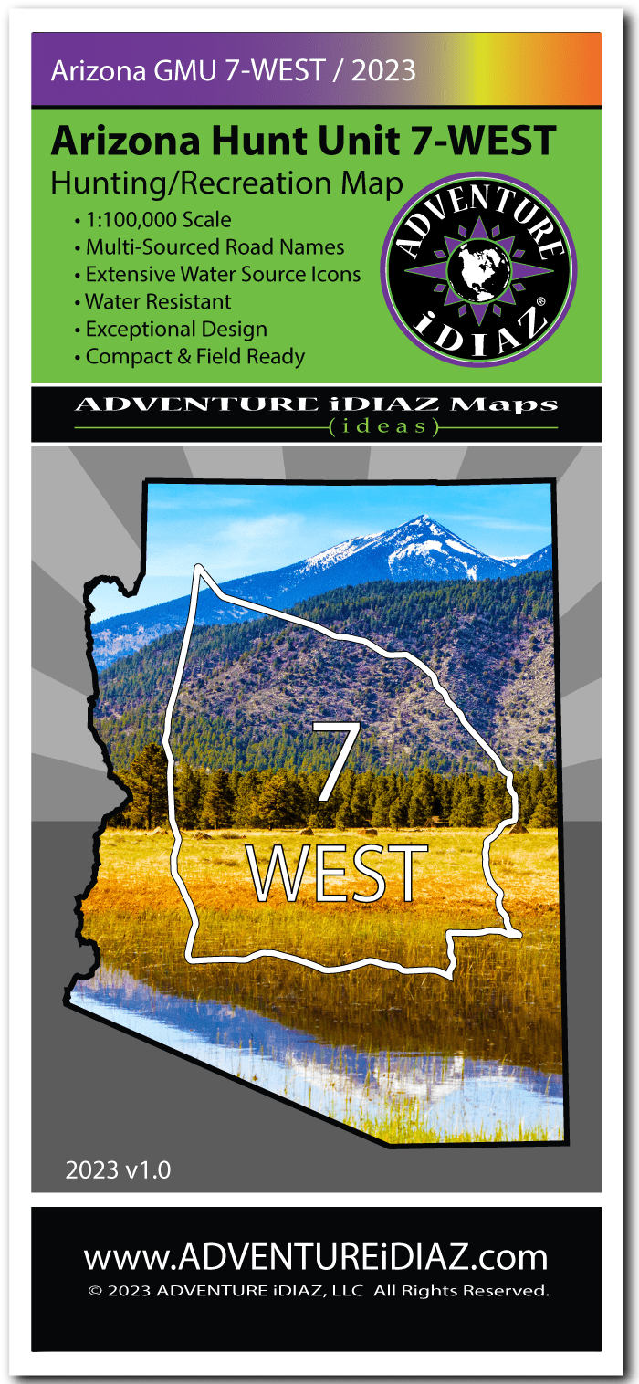 ADVENTURE iDIAZ - Arizona Hunt Unit 7 West Map - Hiking, Hunting ...