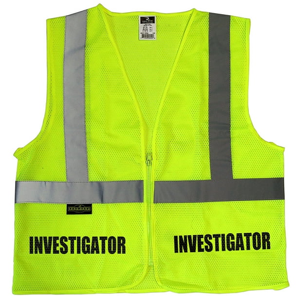 Qraphic Tee - Investigator safety vest, High Visibility vest - Walmart ...