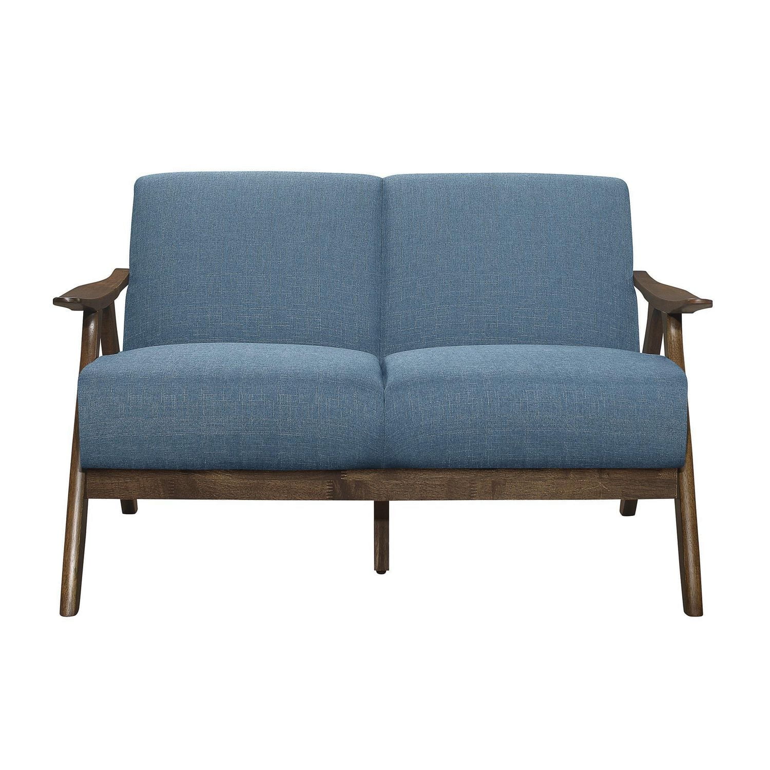Click here for Topline Home Furnishings Blue Loveseat prices