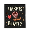 Durable Soft & Warm Flannel Blanket - Playful ' HARPTS BLASTY ' Design ...
