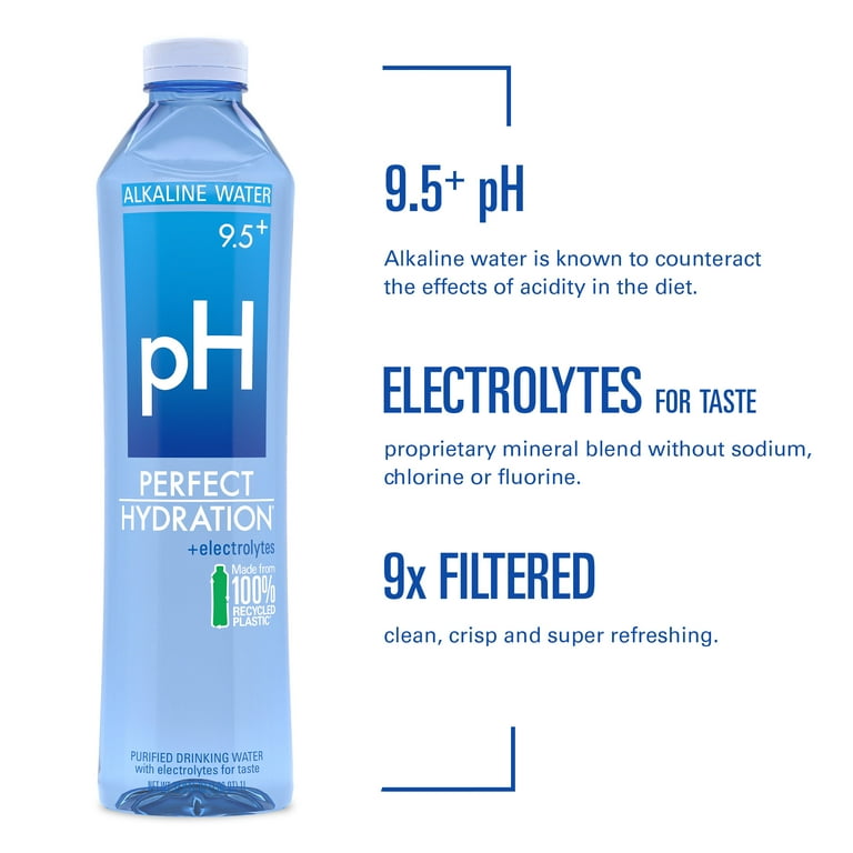 Hint Water Perfect Hydration 9.5+ PH Alkaline Water - 8 Gallons ...